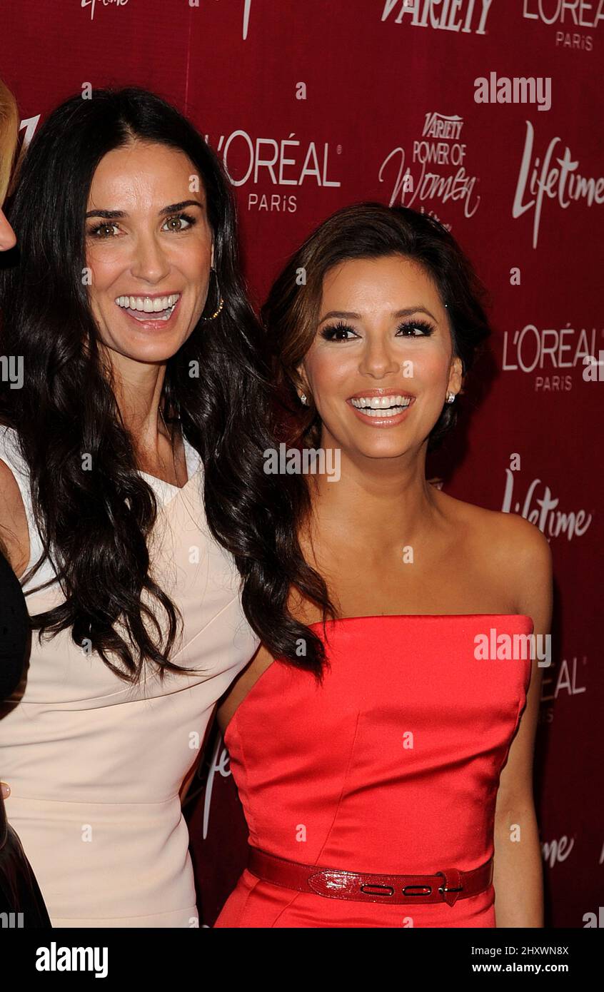 Demi Moore and Eva Longoria during the 2011 Variety's Power Of Women ...