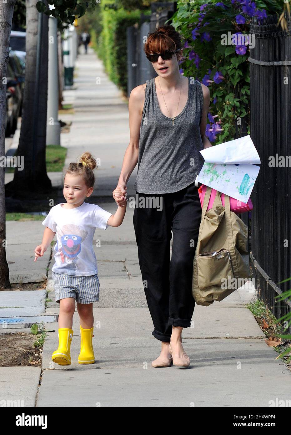 Michelle Monaghan picks up her daughter Willow from School in West ...