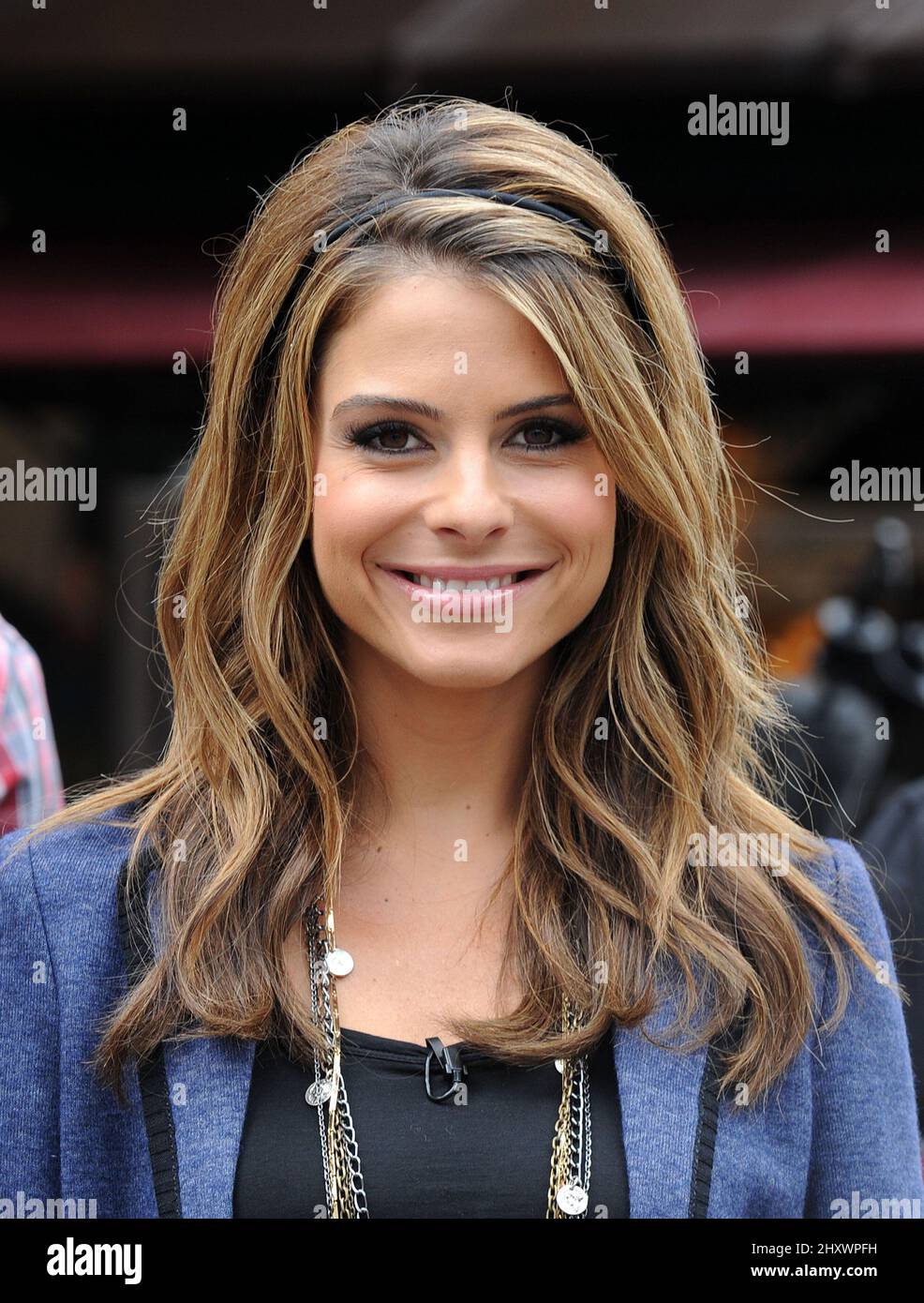 Maria Menounos is seen on the set of "Extra TV" at the Grove in Los ...