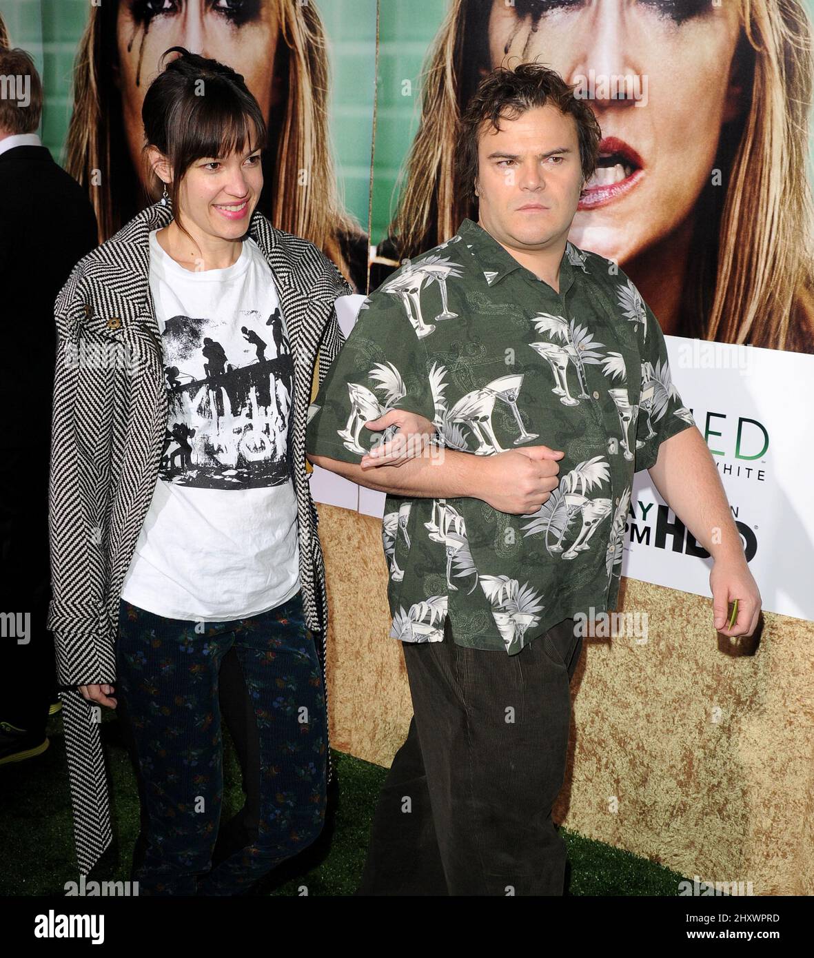 Jack Black and Tanya Haden attending the "Enlightened" HBO Premiere ...