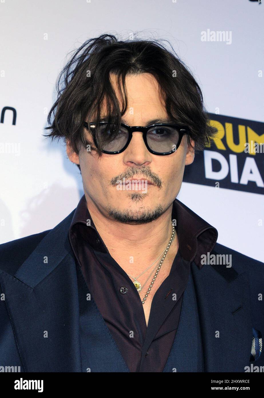 Johnny Depp at "The Rum Diary" premiere held at the Los Angeles County ...