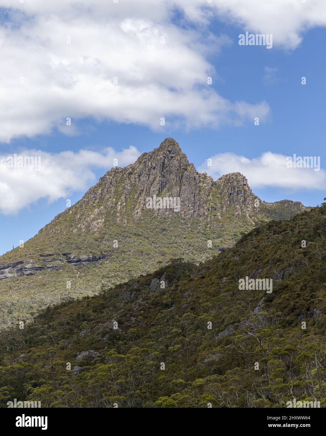 Beautiful shot of the mount Cradle in Tasmania Stock Photo - Alamy
