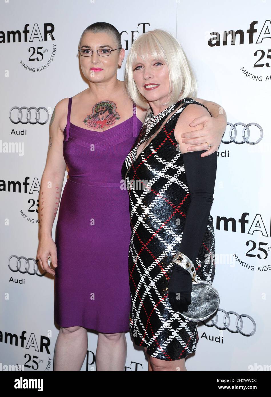 Sinead O'Connor and Deborah Harry during the amfAR Inspiration LA Gala ...
