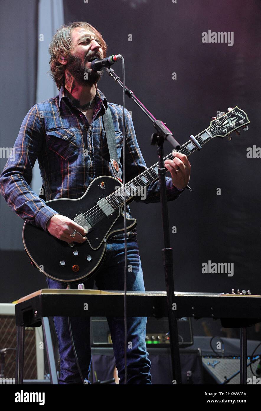 Ben Bridwell of Band of Horses performing during the 2011 Voodoo Music ...