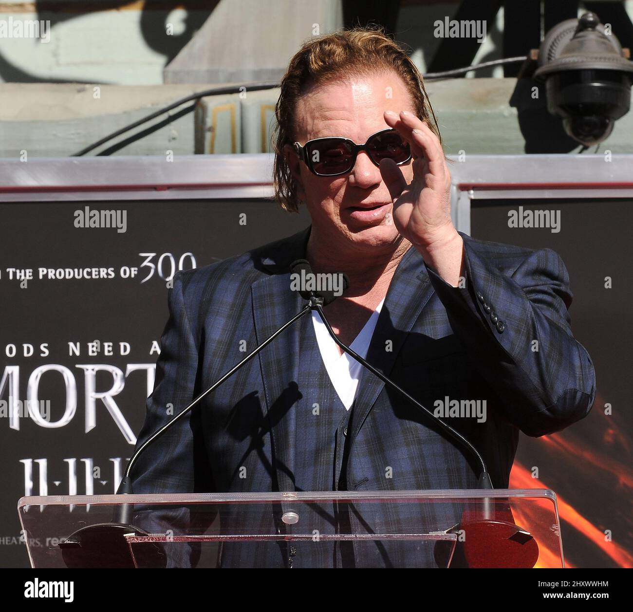 Mickey Rourke at Hand and Footprint Ceremony at Grauman's Chinese ...