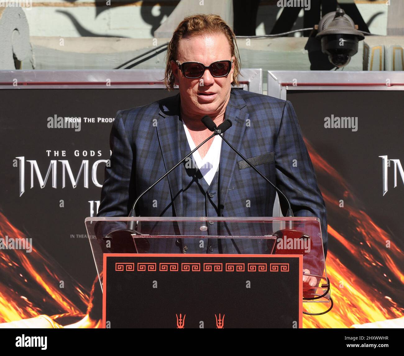 Mickey Rourke at Hand and Footprint Ceremony at Grauman's Chinese ...