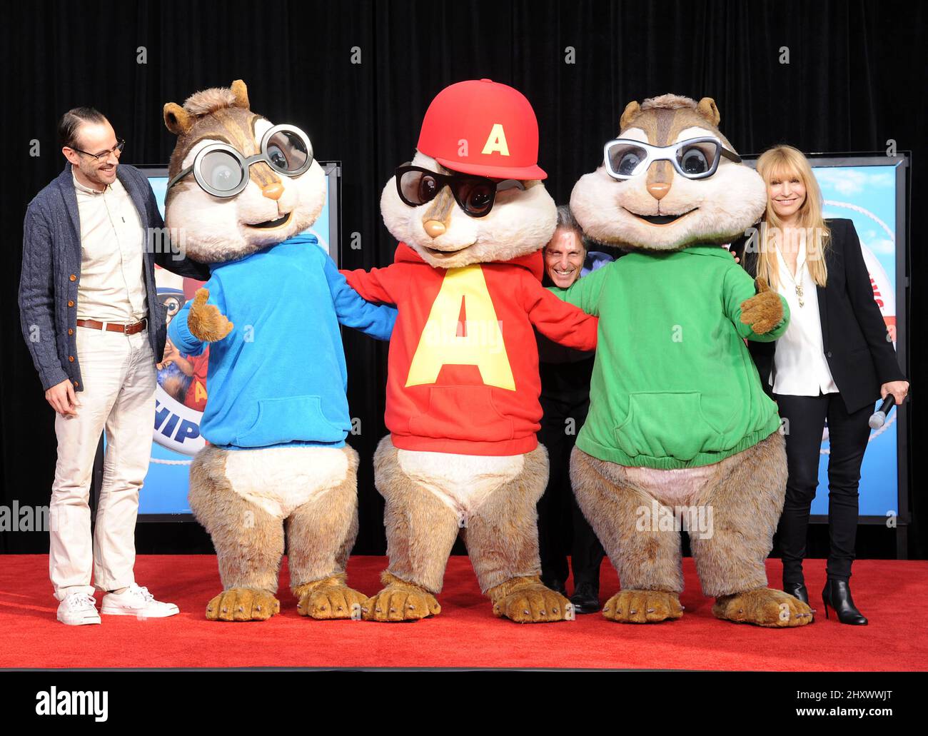 Jason Lee with Alvin and the Chipmucks during the Alvin and the ...