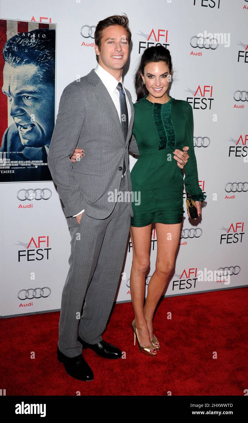 Armie Hammer and Elizabeth Chambers attending the world premiere of 'J ...