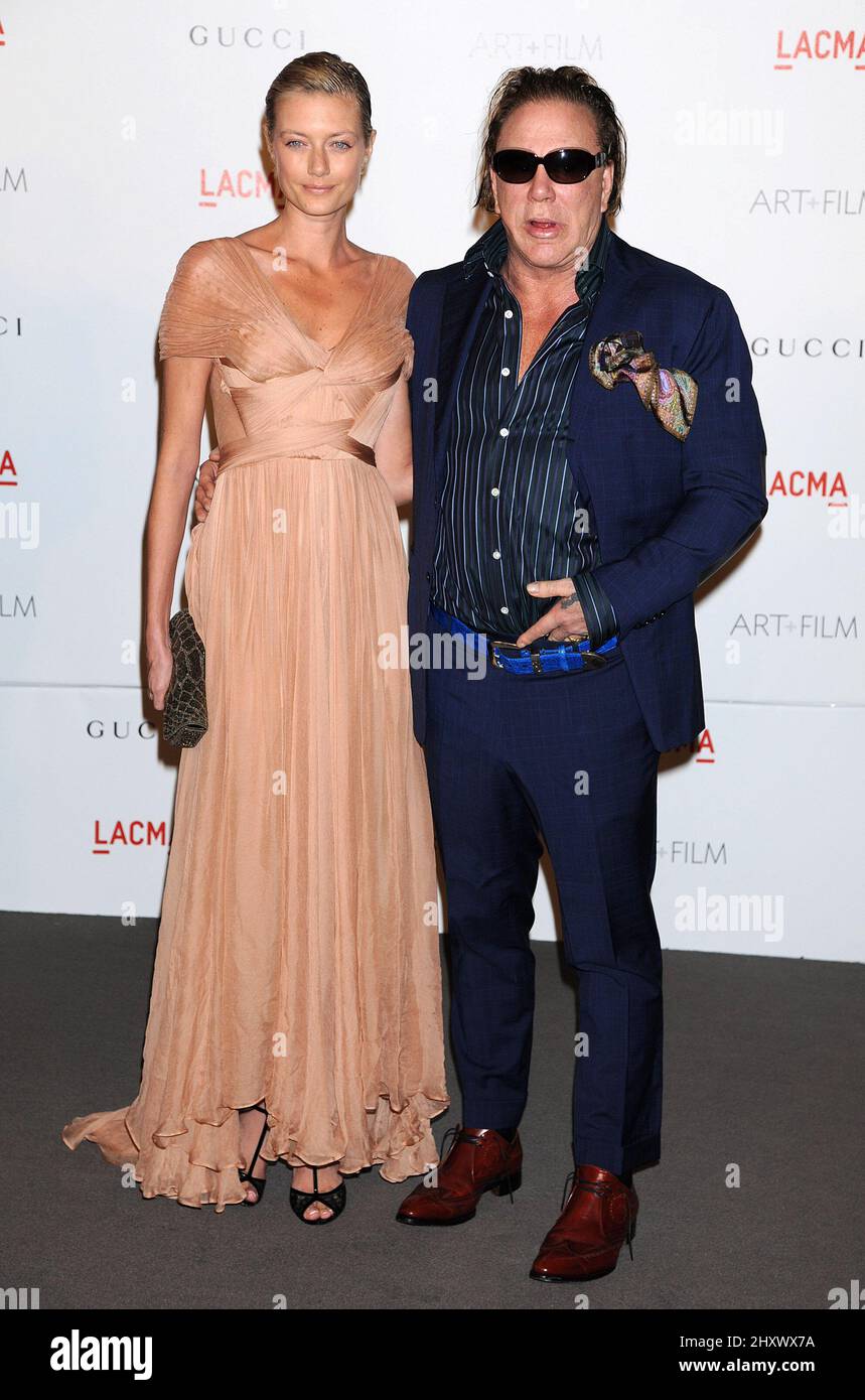 Mickey Rourke and Anastassija Makarenko at the LACMA Inaugural Art and ...