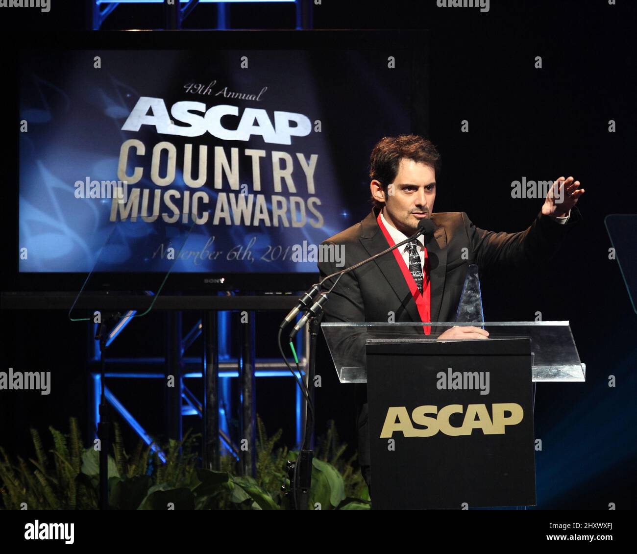 Brad Paisley on stage during the ASCAP Country Music Awards Held at the ...