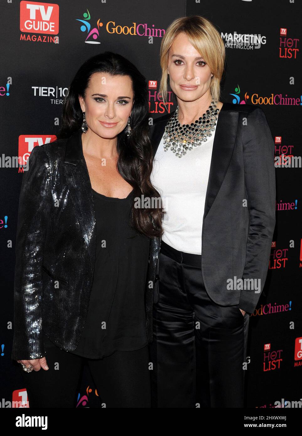 Kyle Richards and Taylor Armstrong arriving for TV Guide's 2011 Hot ...
