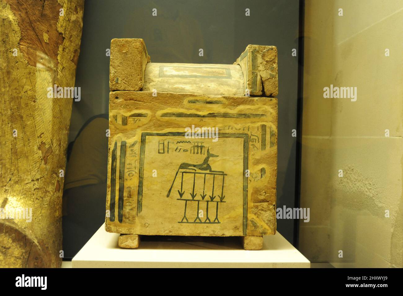 Old, historical artifact presented at the Louvre Museum in Paris ...