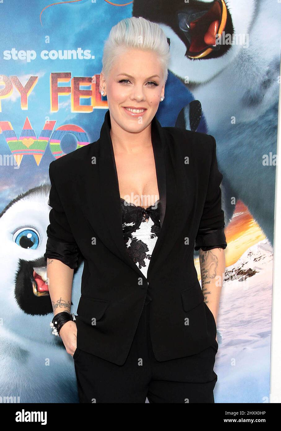 Alecia Moore, Pink during the 'Happy Feet 2' World Premiere at Grauman ...