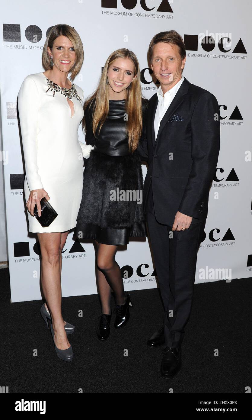 Bradley Bell, wife Colleen Bell and daughter during the 2011 MOCA Gala ...