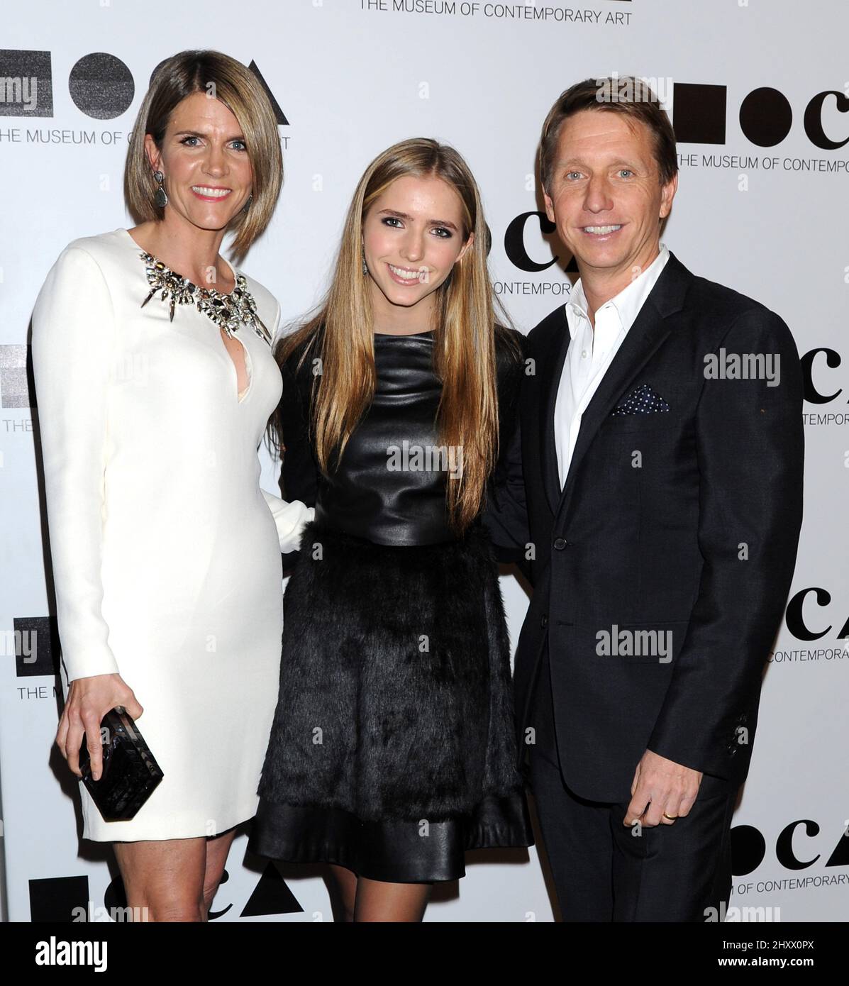 Bradley Bell, wife Colleen Bell and daughter during the 2011 MOCA Gala ...