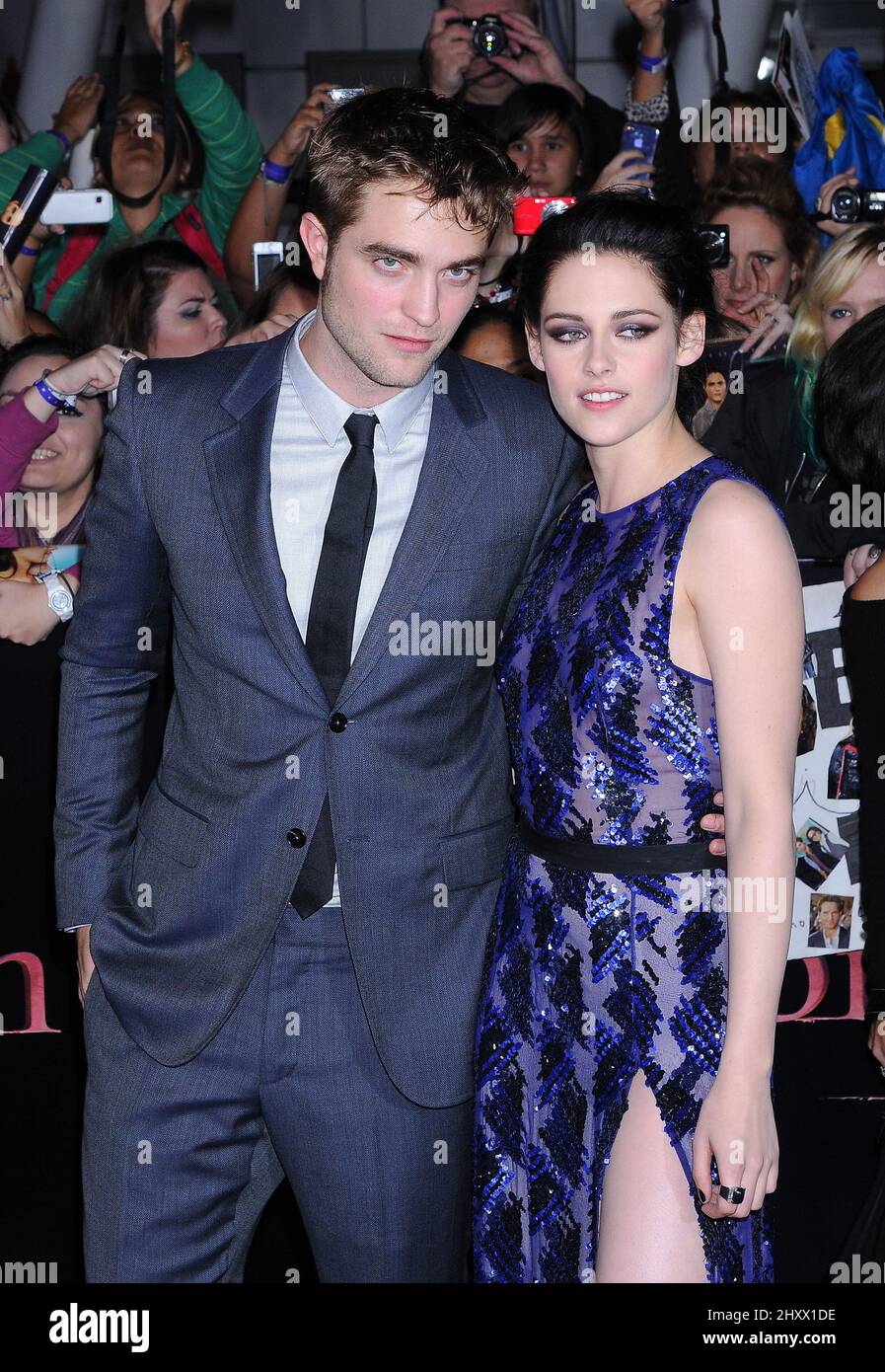 Robert Pattinson and Kristen Stewart attending the premiere of "The Twilight Saga: Breaking Dawn ...