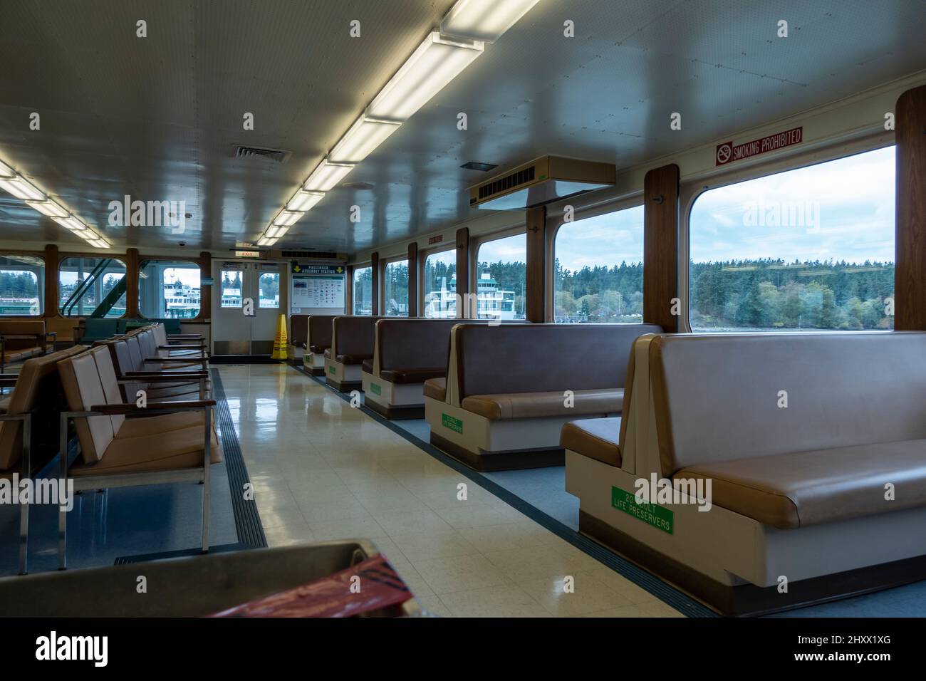 San Juan Island, WA USA - circa November 2021: Angled view of padded ...