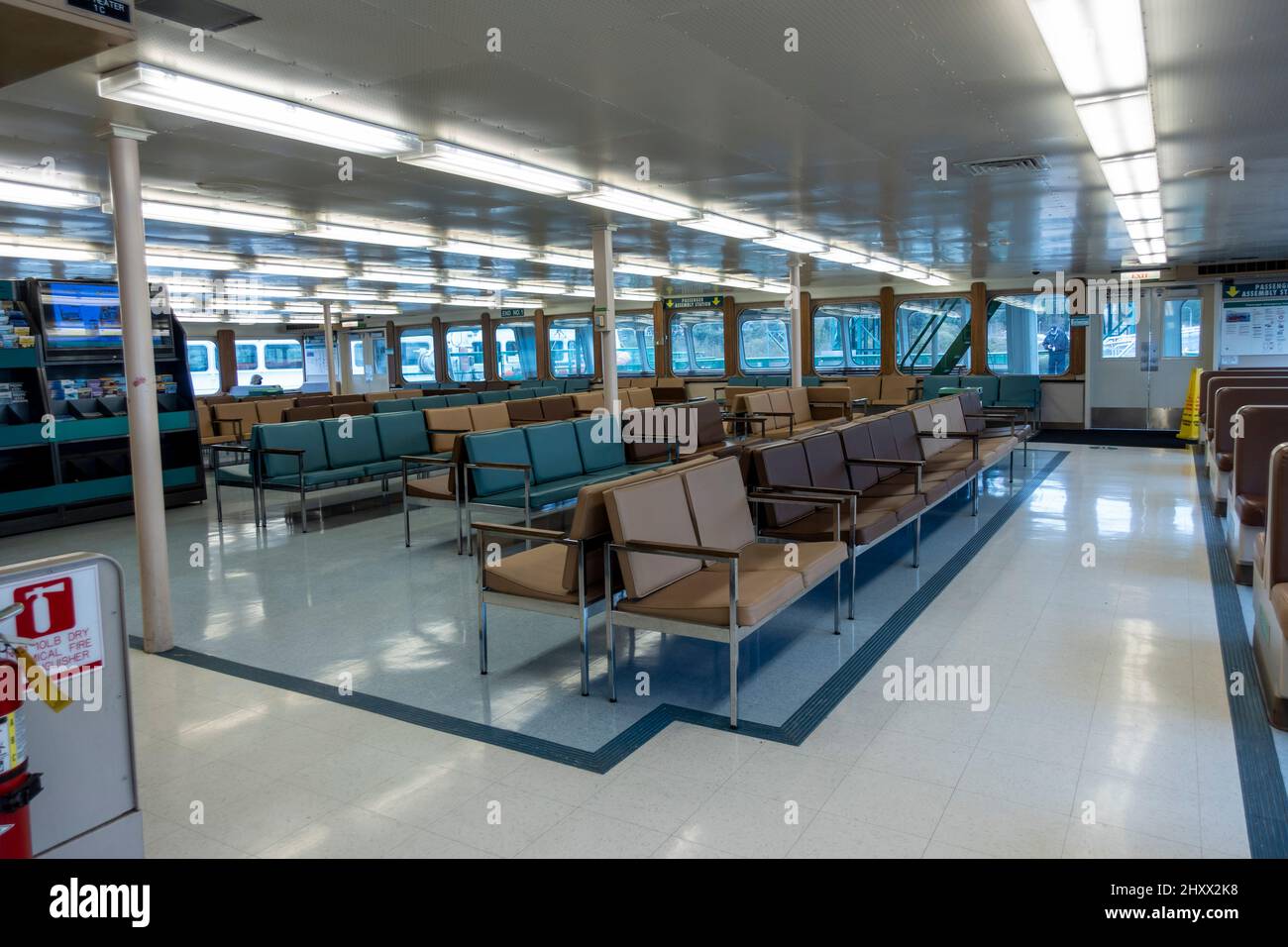 San Juan Island, WA USA - circa November 2021: Angled view of padded ...