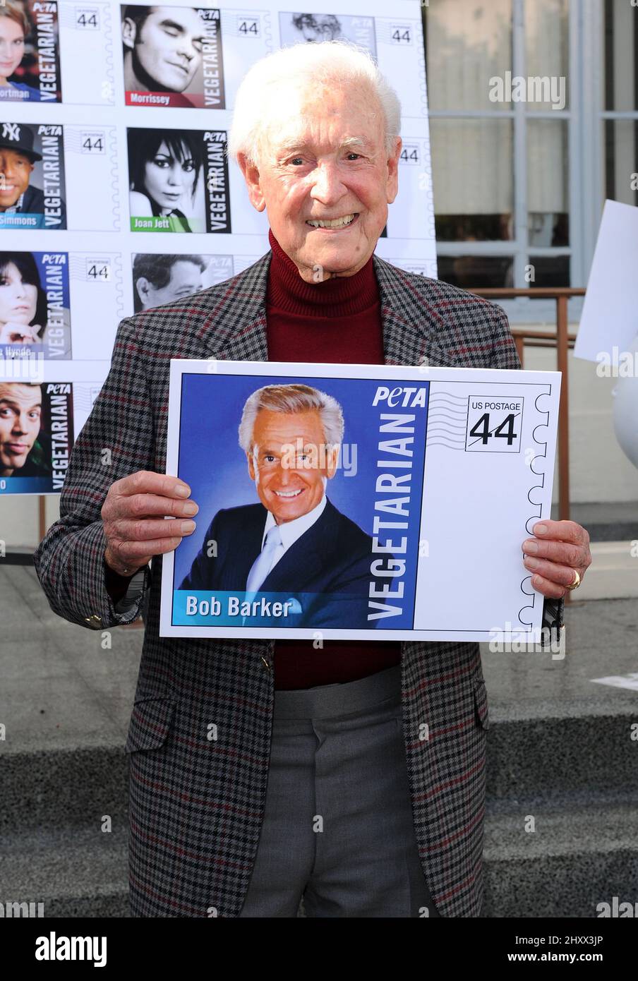 Bob Barker during the PETA and the U.S. Postal Service unveiling of ...