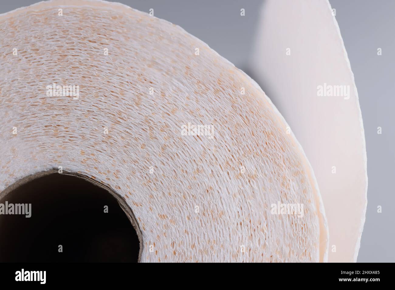 White roll of paper, layers of tissue for personal hygiene, toilet ...