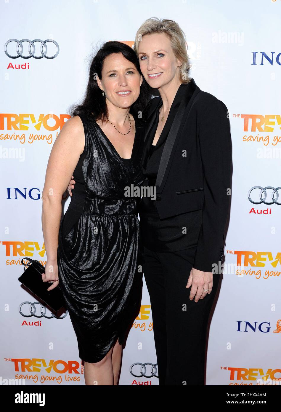 Jane Lynch and her girlfriend attending "Trevor Live" Event held at the ...