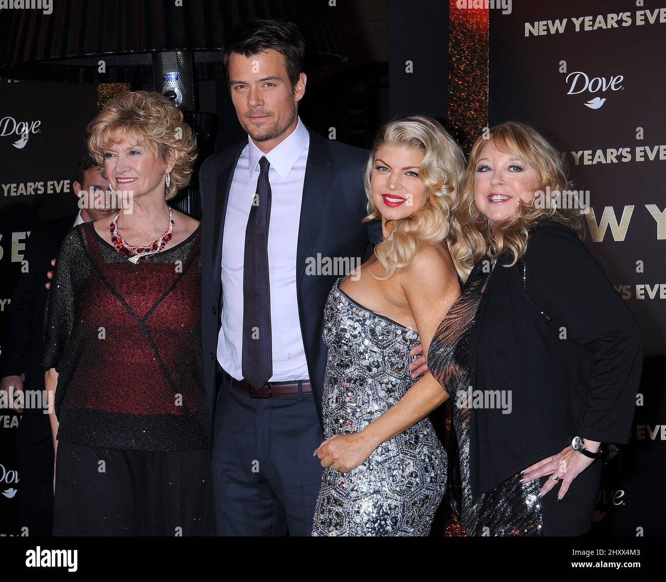 Josh Duhamel Mother Bonny Duhamel Fergie And Her Mother Terri During