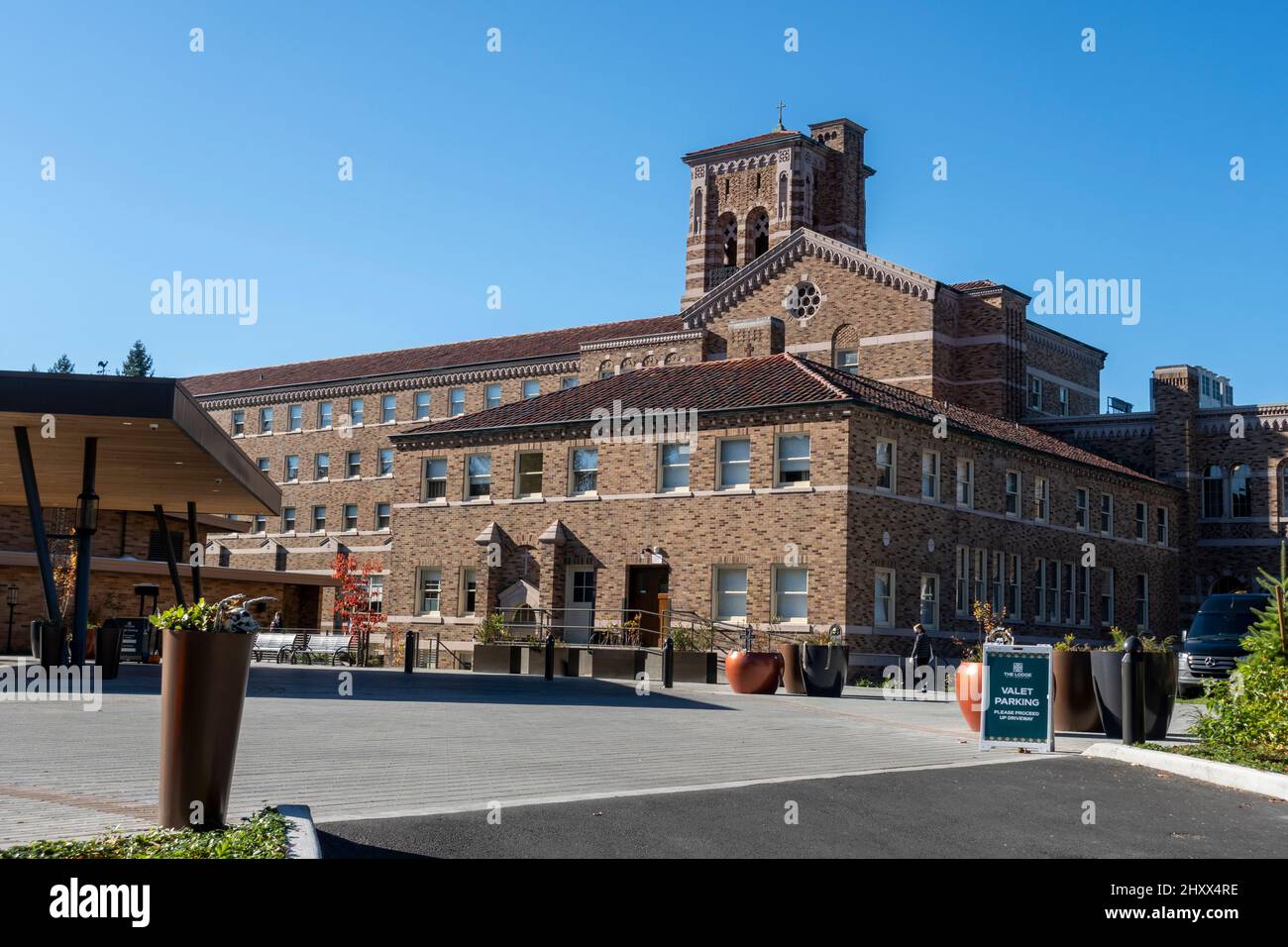 Kenmore, WA USA - circa October 2021: Angled view of The Lodge at St ...