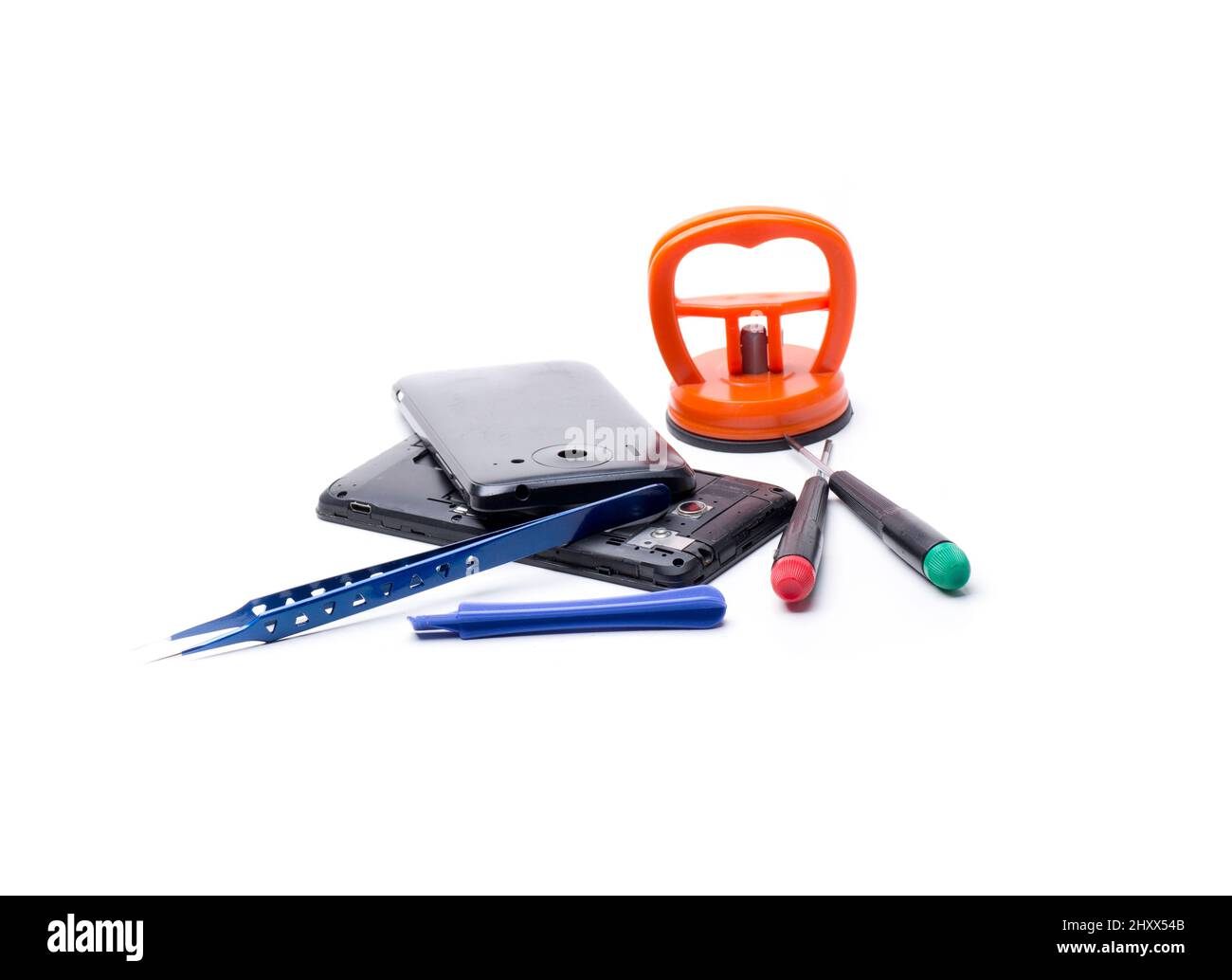 tools for disassembling and repairing mobile phones Stock Photo - Alamy