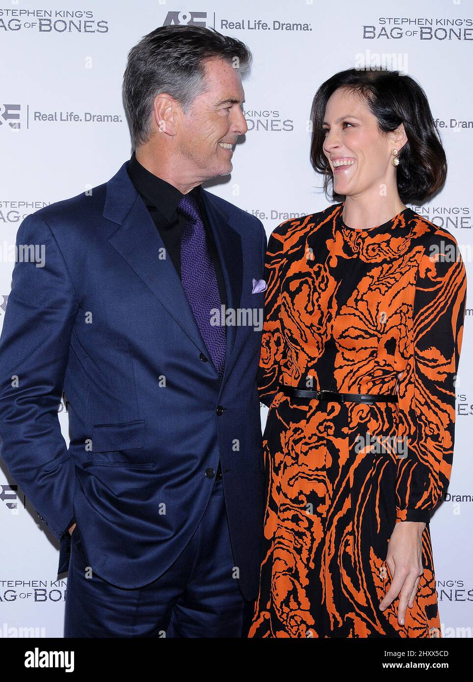 Pierce Brosnan and Annabeth Gish during "Stephen King's Bag of Bones ...