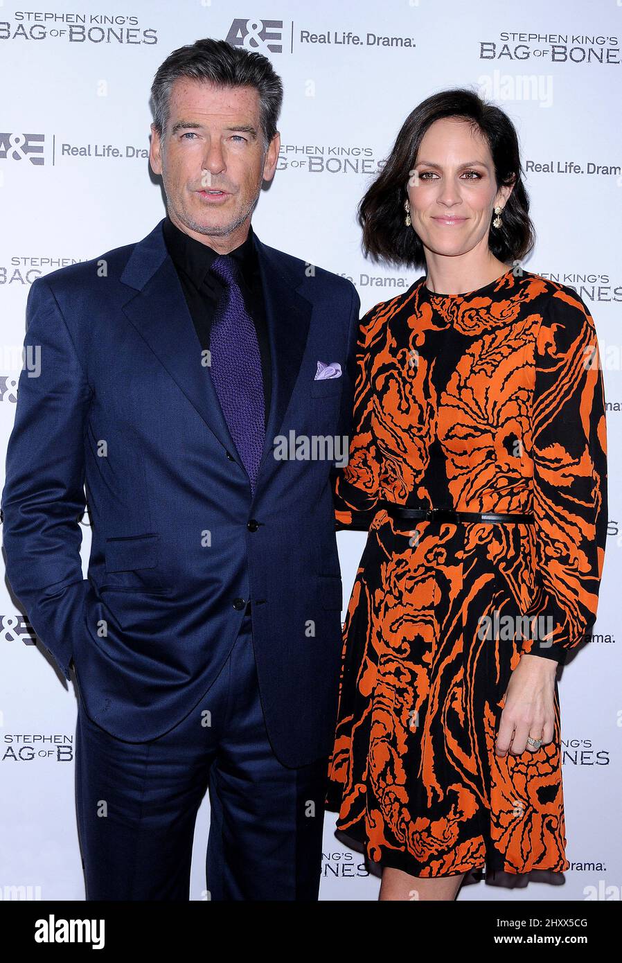 Pierce Brosnan and Annabeth Gish during "Stephen King's Bag of Bones ...