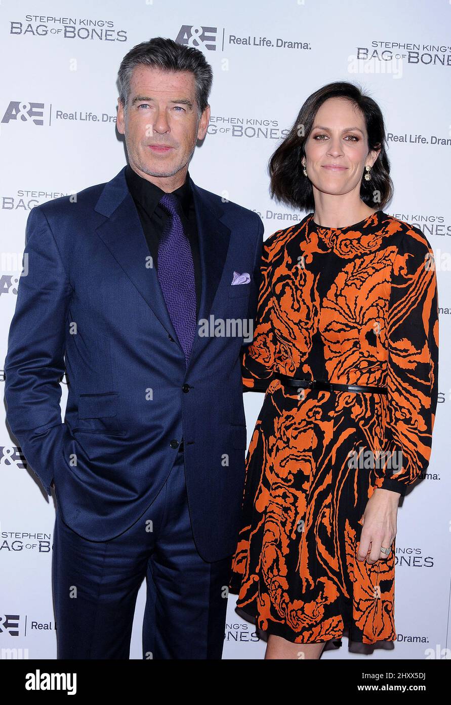 Pierce Brosnan and Annabeth Gish during "Stephen King's Bag of Bones ...