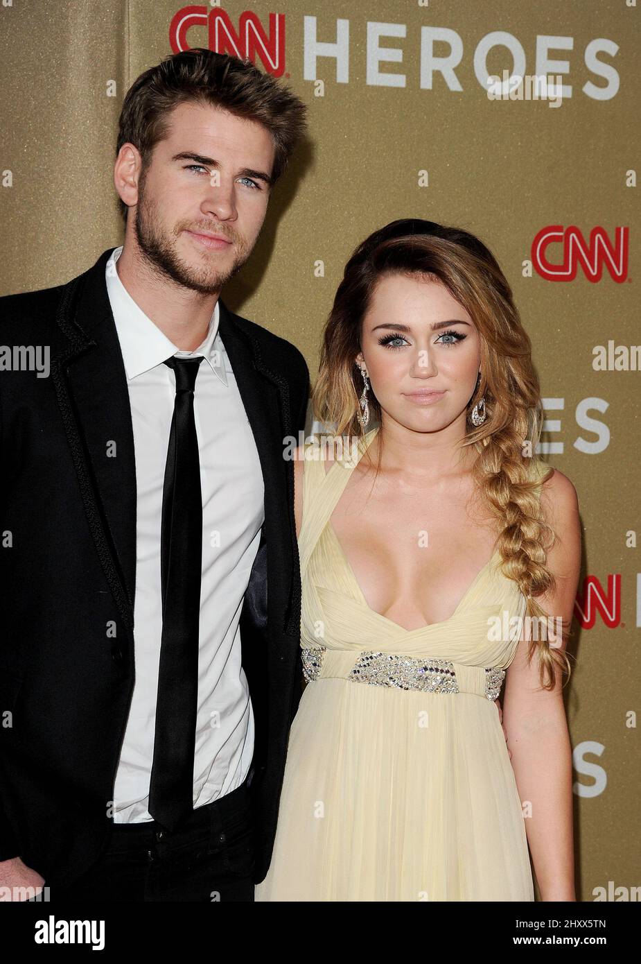 Liam Hemsworth and Miley Cyrus attending CNN Heroes - An All-Star ...