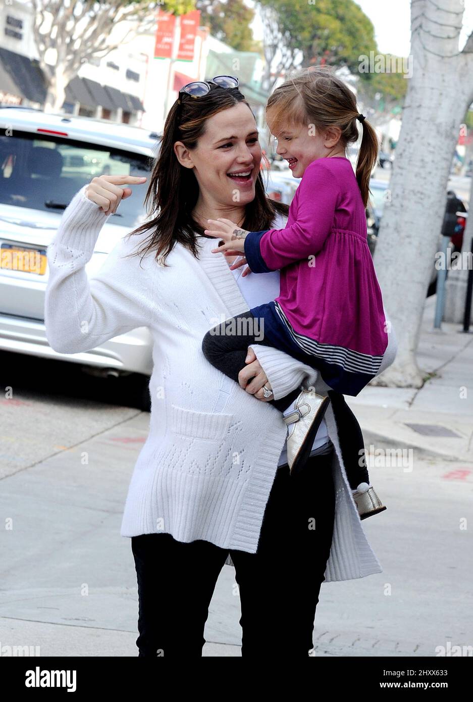 Jennifer Garner and her daughter Seraphina seen out and about in Santa ...