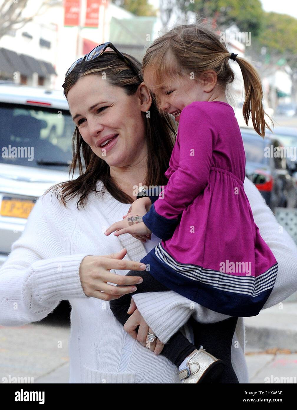 Jennifer Garner and her daughter Seraphina seen out and about in Santa ...