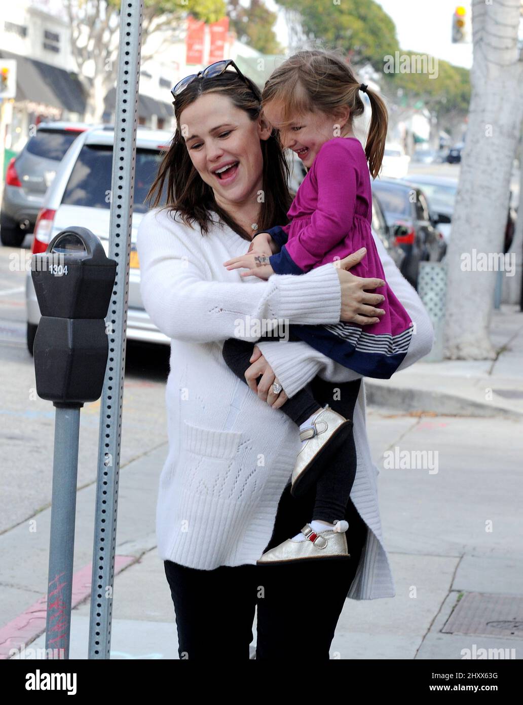 Jennifer Garner and her daughter Seraphina seen out and about in Santa ...