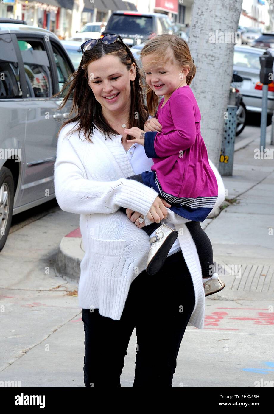 Jennifer Garner and her daughter Seraphina seen out and about in Santa ...