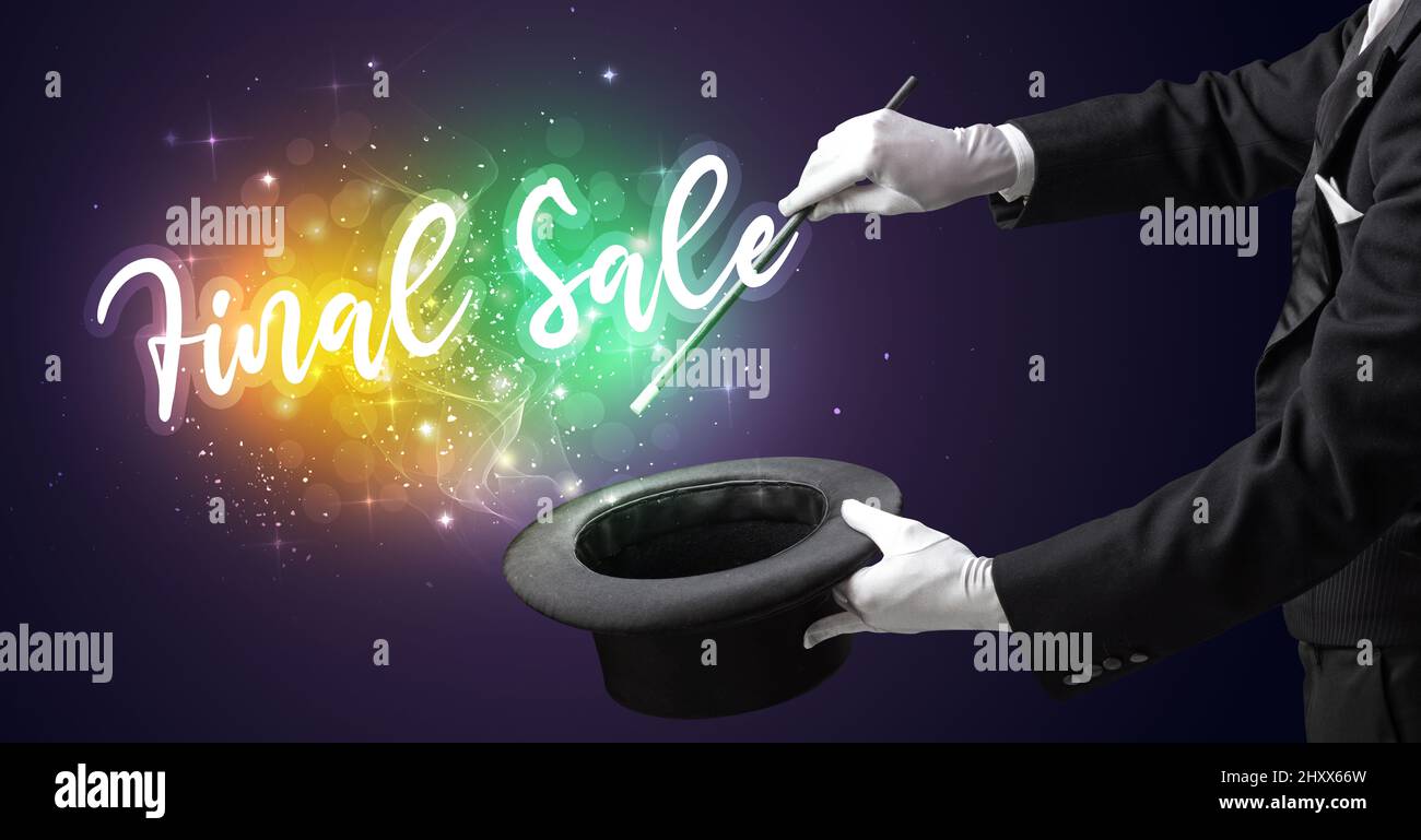 Young magician is showing magic trick Stock Photo - Alamy