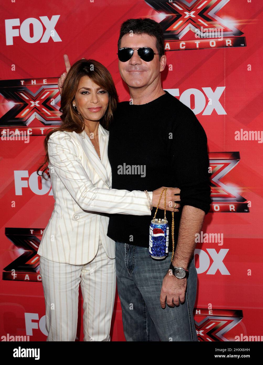 Paula Abdul and Simon Cowell during "The X Factor" Press Conference at ...