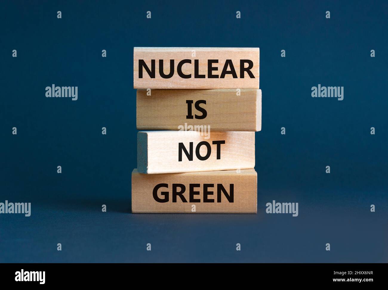 Nuclear is not green symbol. Concept words Nuclear is not green on ...