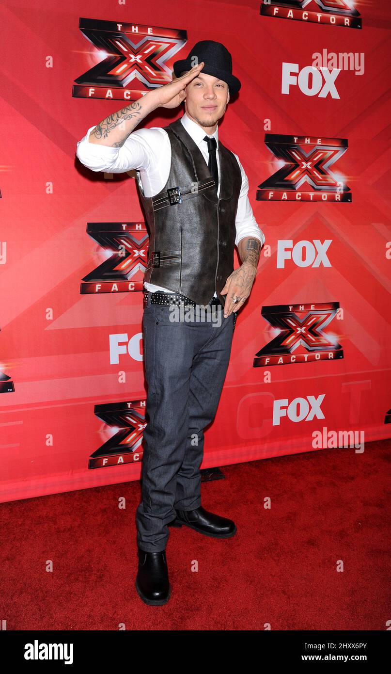 Chris Rene at The X Factor Finale show in Los Angeles Stock Photo - Alamy