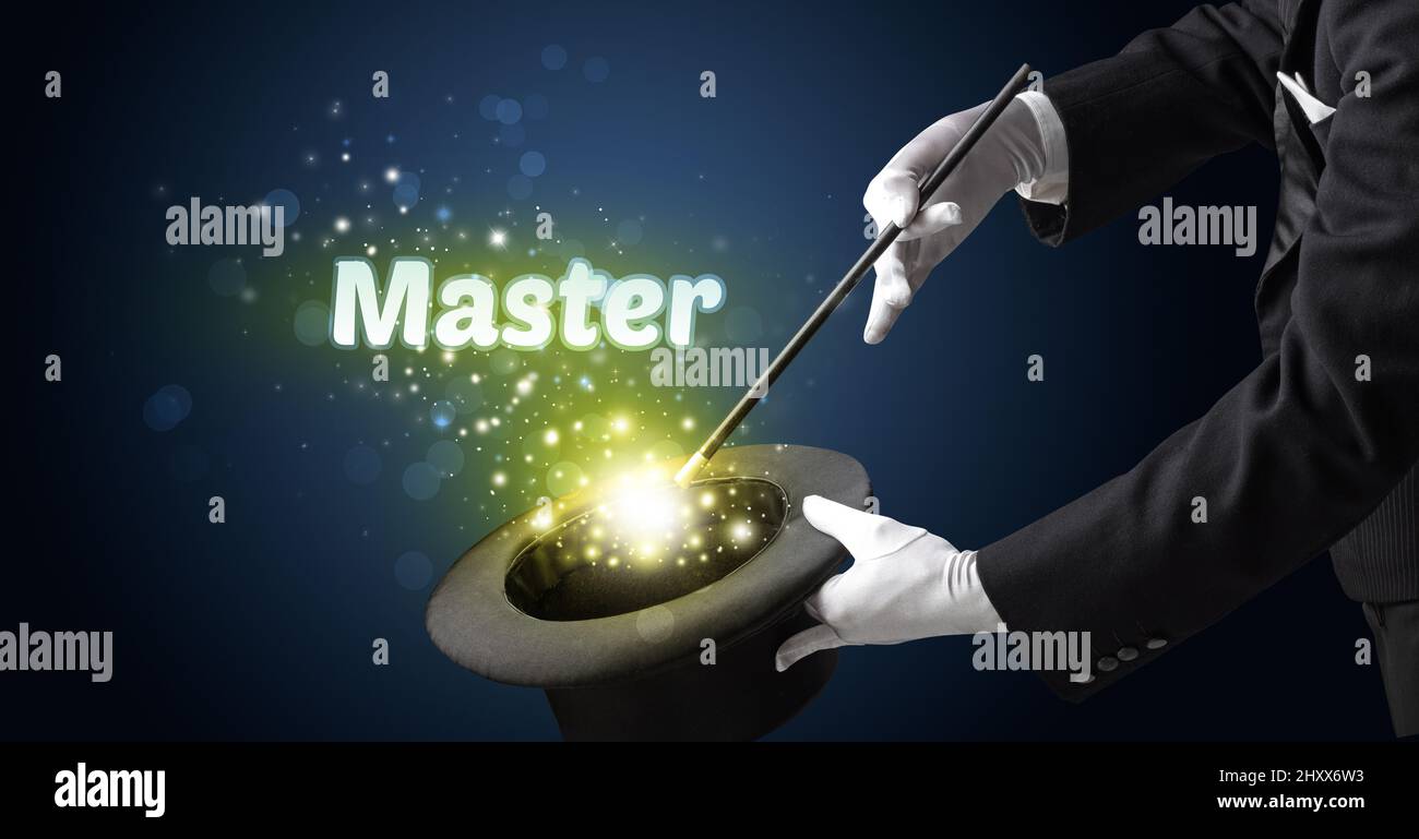 Illusionist is showing magic trick Stock Photo - Alamy