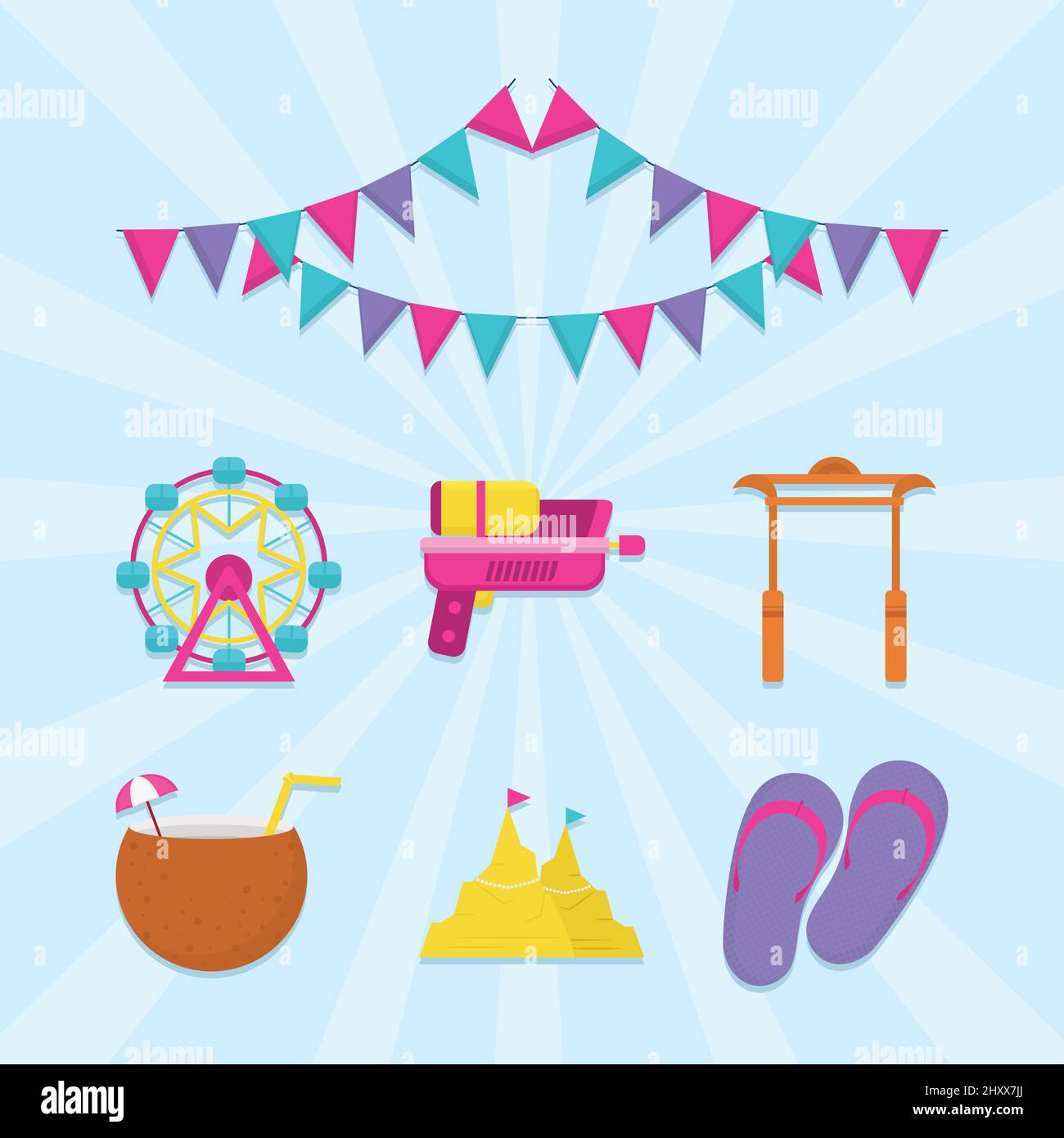 songkran festival icon set Stock Vector Image & Art - Alamy