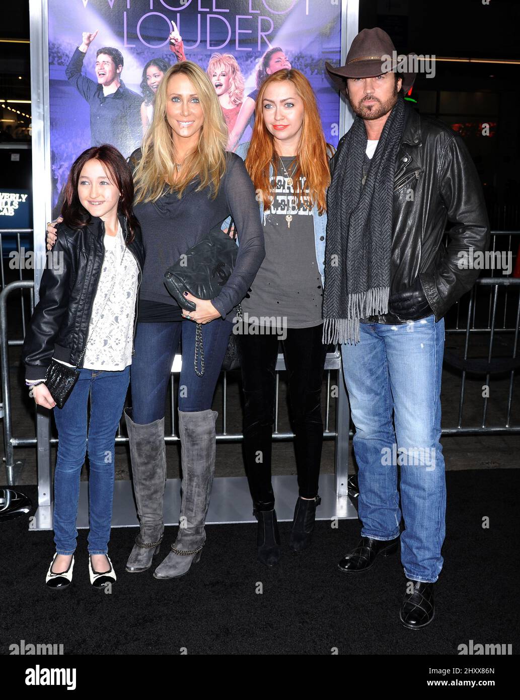 Noah Cyrus, Tish Cyrus, Brandi Cyrus and Billy Ray Cyrus during the ...