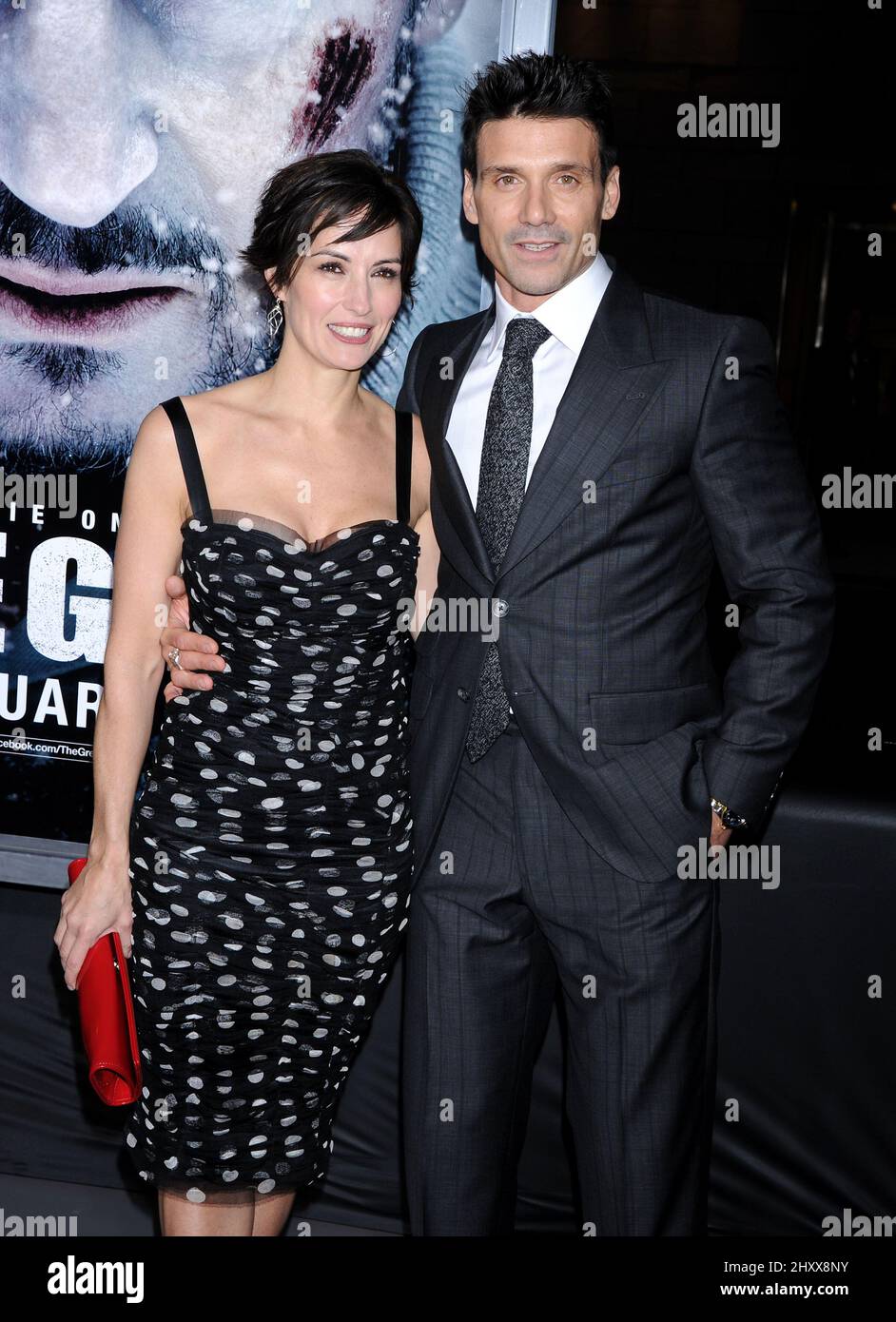 Wendy Moniz and Frank Grillo at the world premiere of "The Grey" at The ...