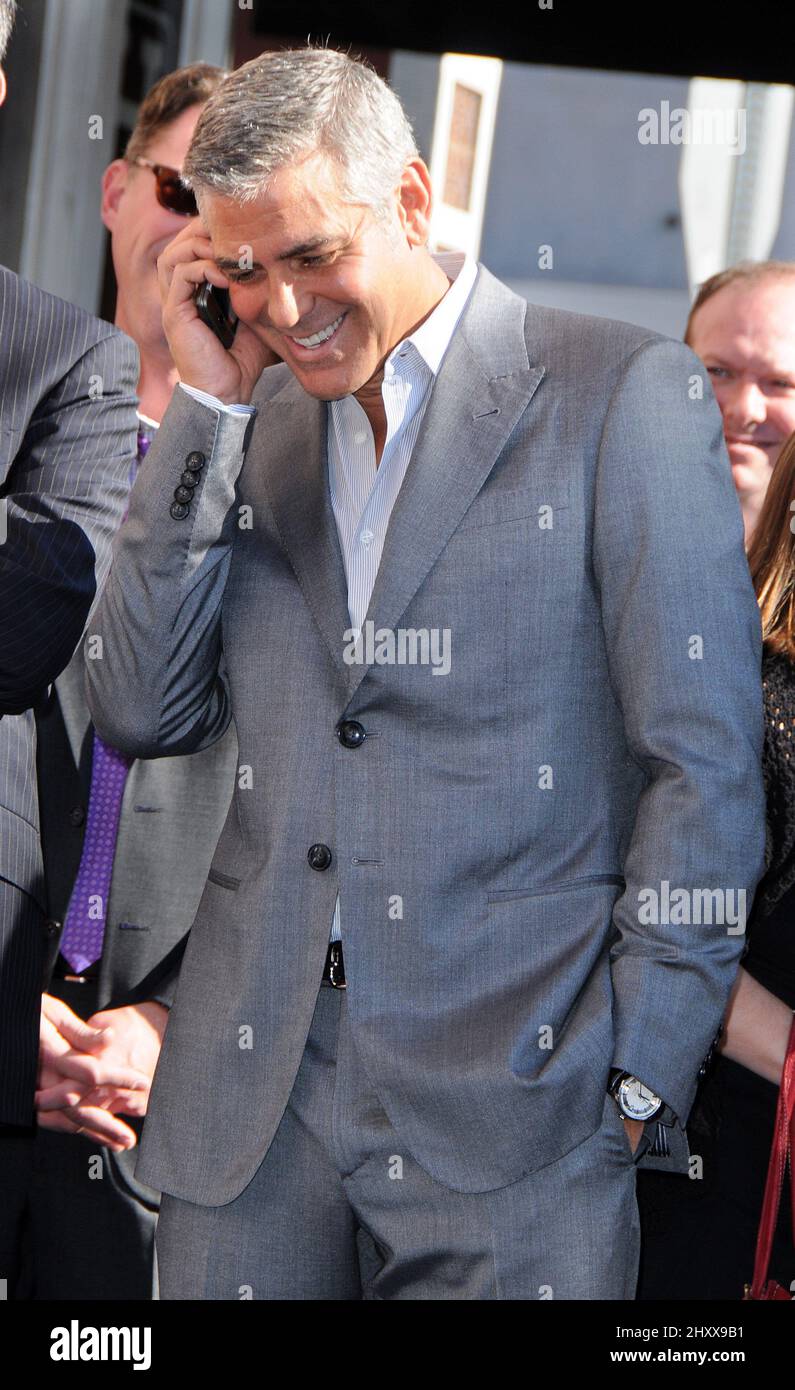 George Clooney Attends John Wells Hollywood Walk Of Fame Star Ceremony