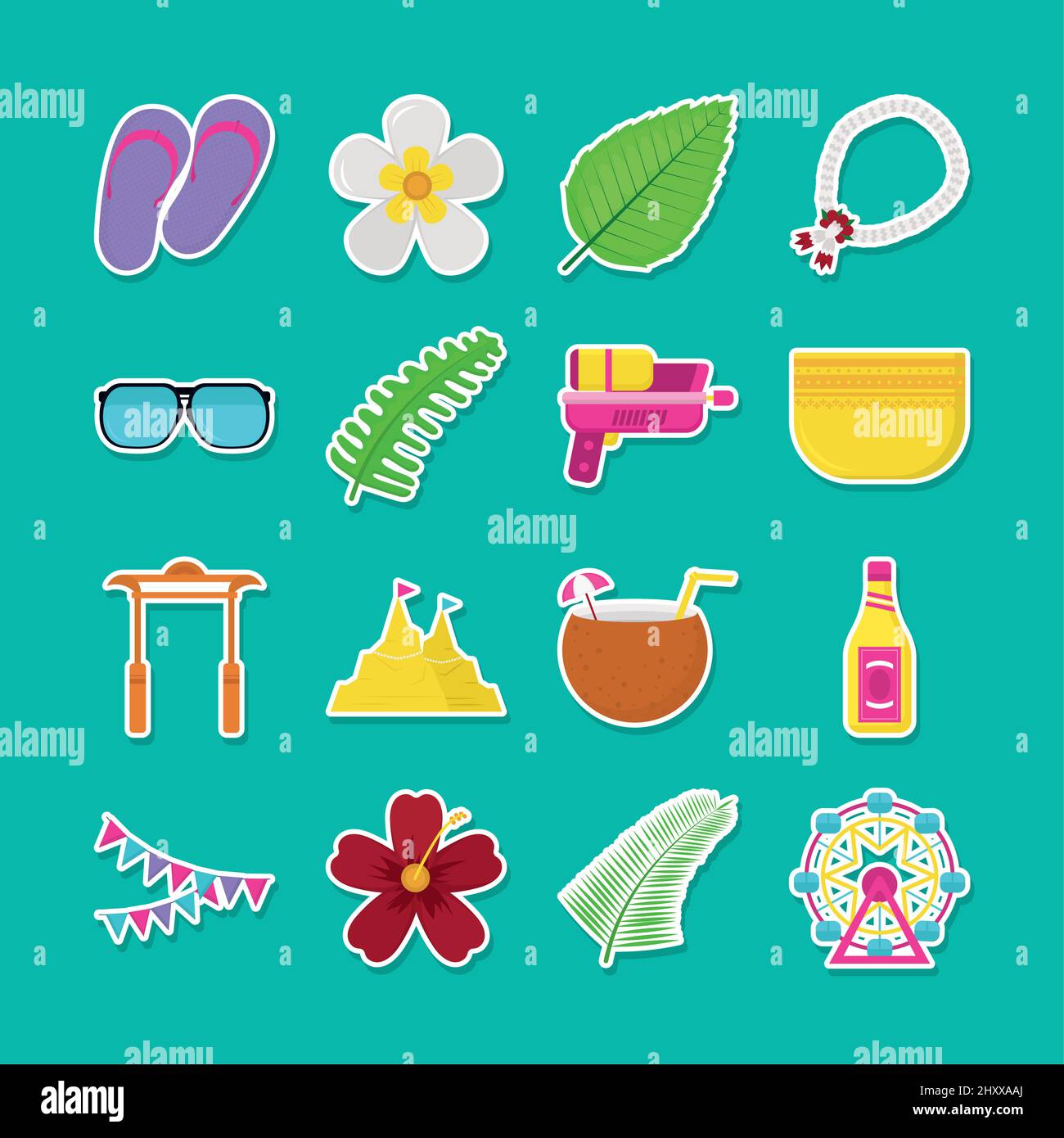 songkran icons set Stock Vector Image & Art - Alamy