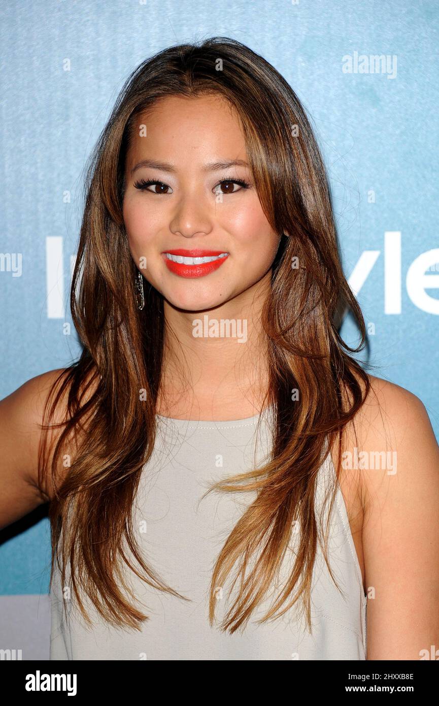 Jamie Chung arriving at the 2012 "WB/Instyle" Post Golden Globe Party ...