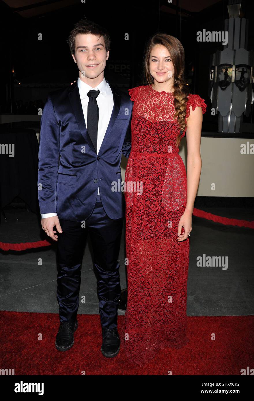 Nick Krause and Shailene Woodley attends the Directors Guild Awards ...