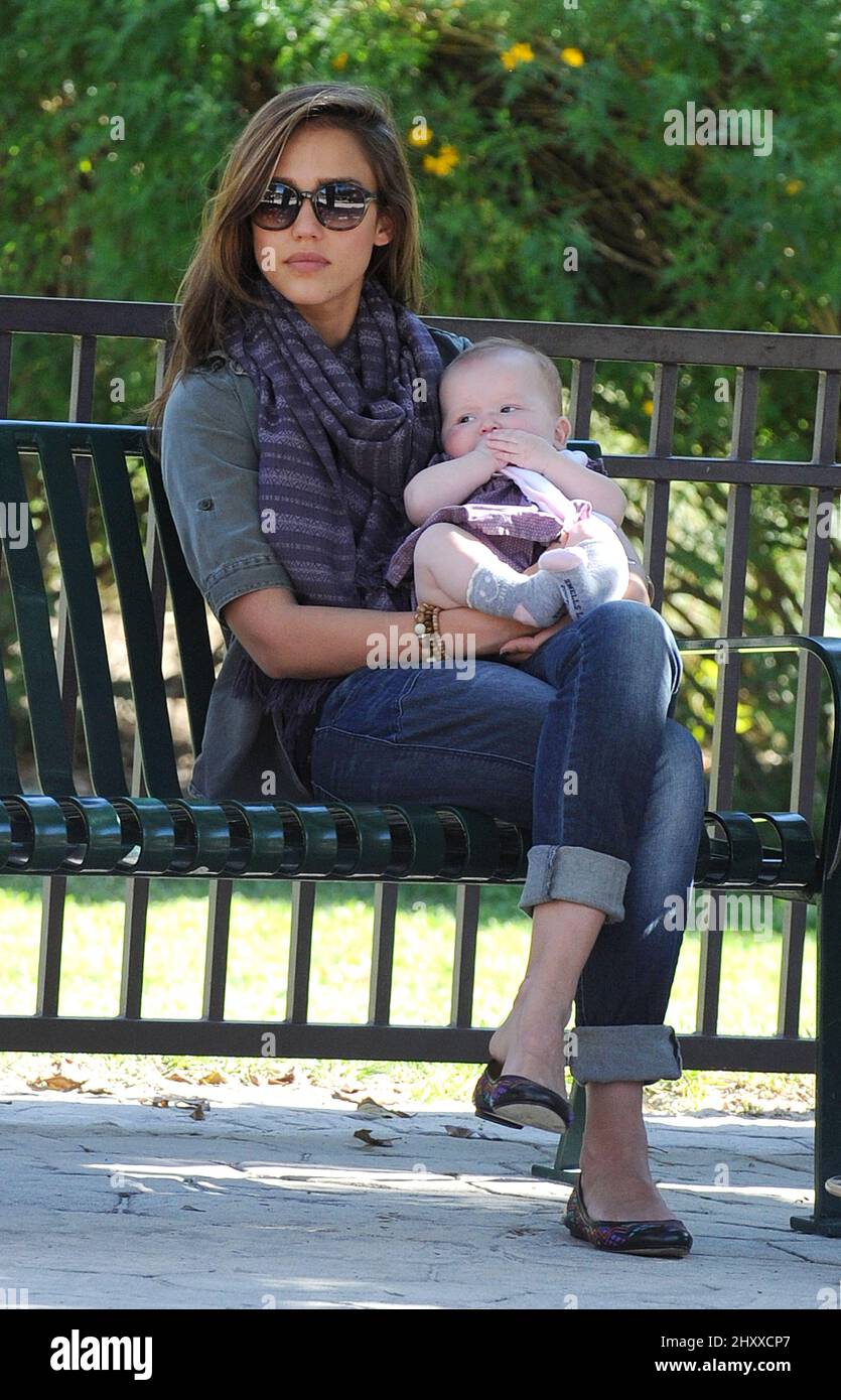 Jessica Alba and Haven Garner Warren is seen out and about in Beverly ...