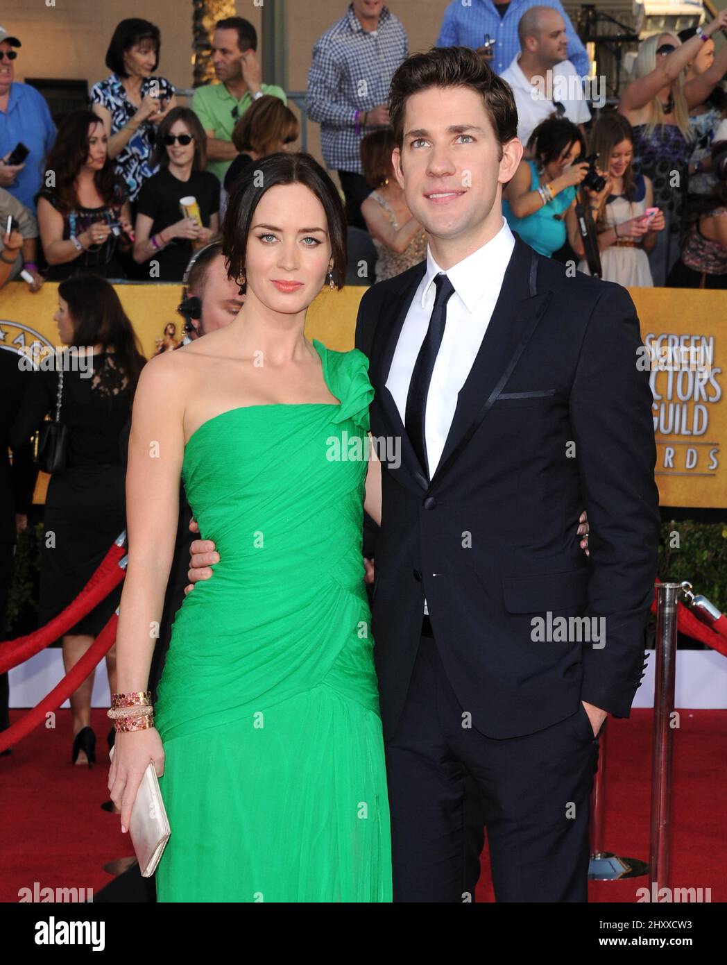 Emily Blunt and John Krasinski arriving at the 18th Annual Screen ...